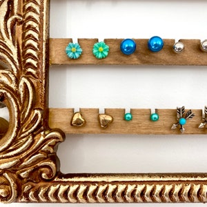 Ornate Earring Organizer, Wall Mount Jewelry Holder, Hanging Earring ...