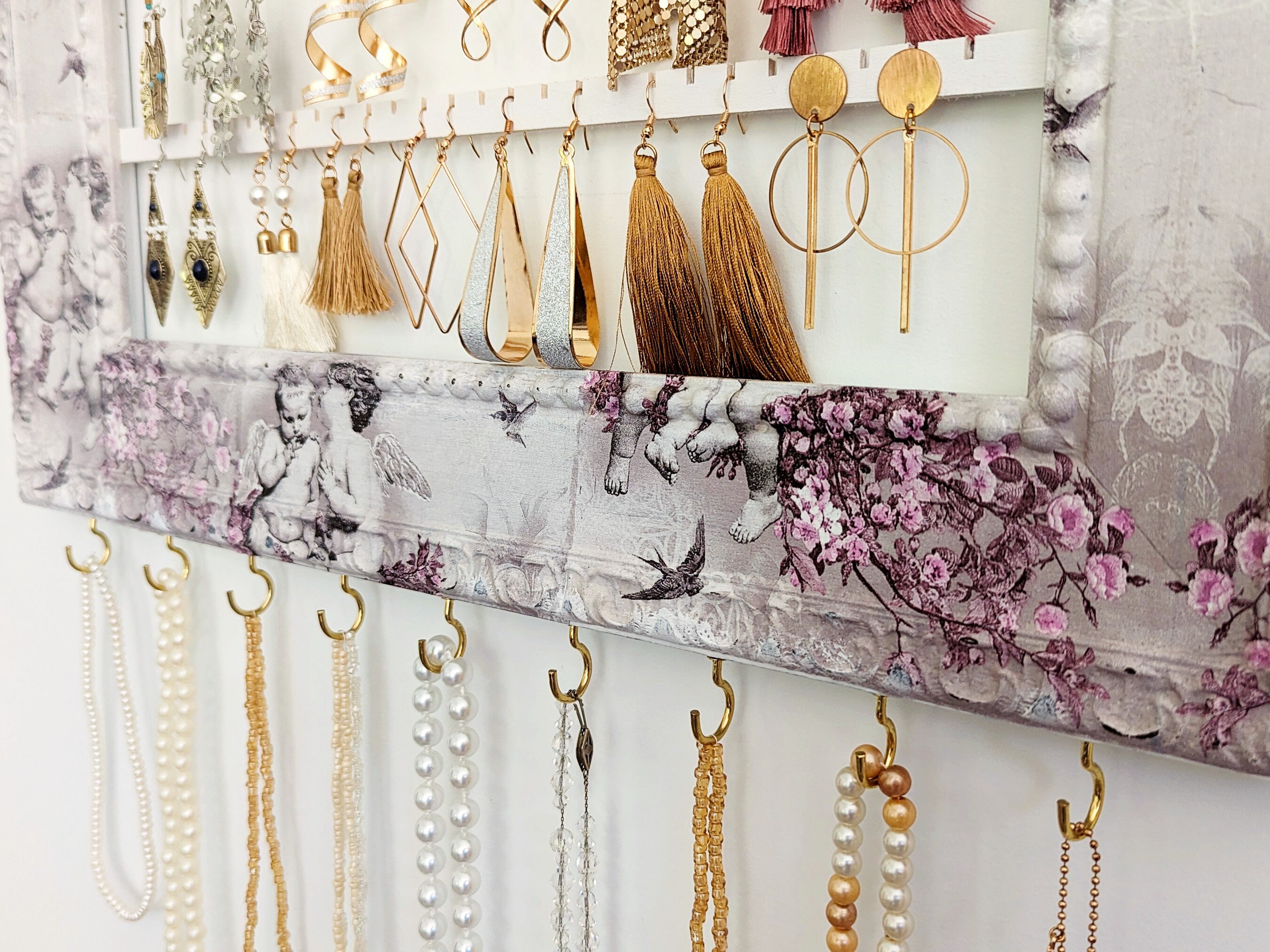 Large Jewelry Display/ Ornate Frame Earring Holder/shabby Jewelry ...