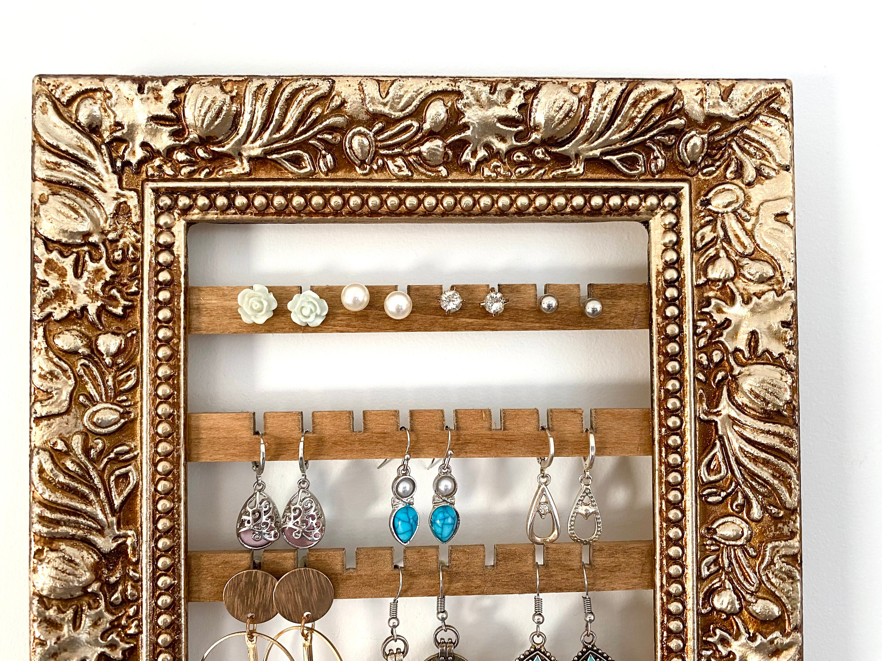 Vintage Frame Jewelry Organizer, All in One Jewelry Organization ...