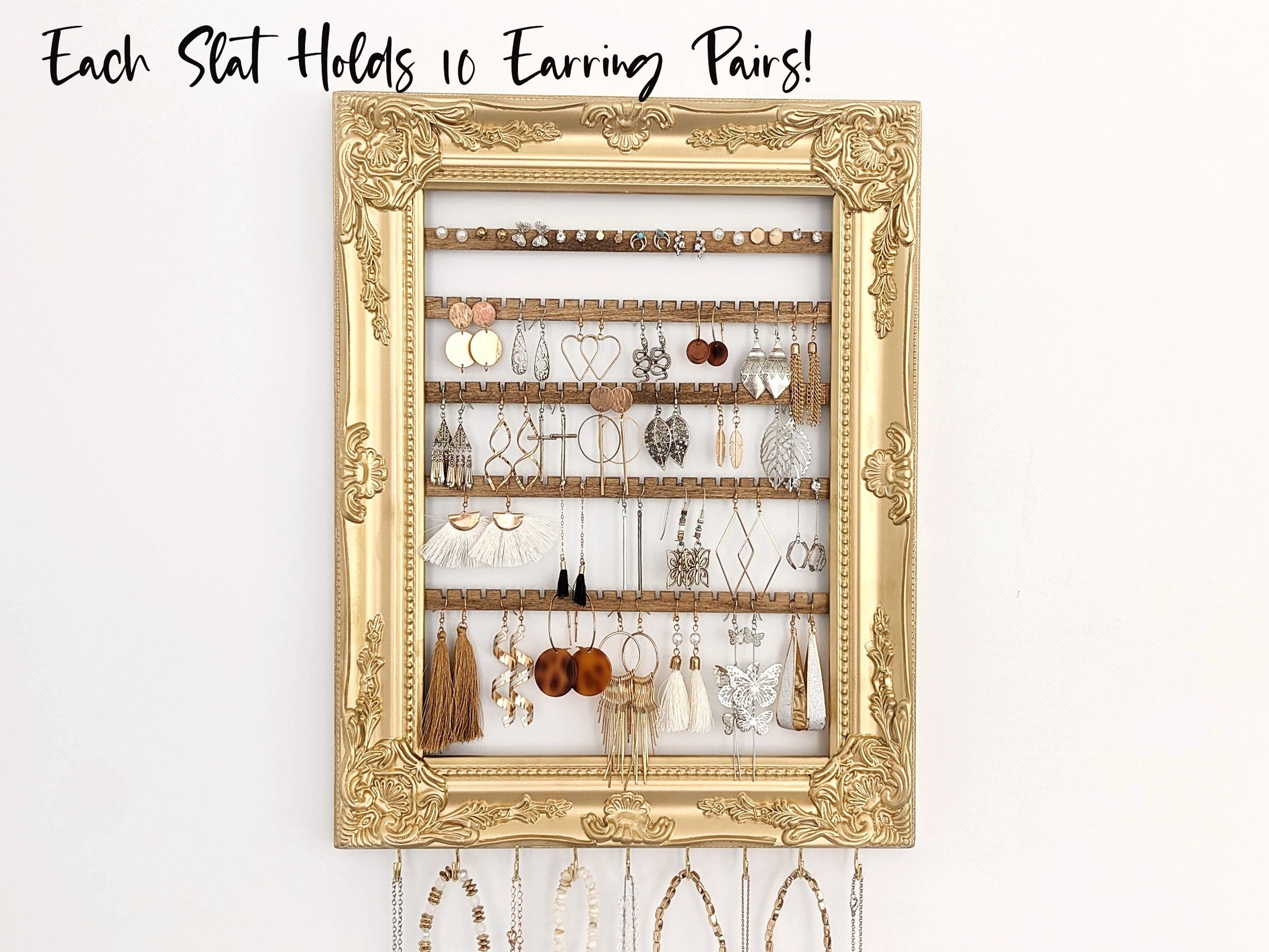 Custom Design Jewelry Display, Wall Mount Earring Frame, Hanging ...