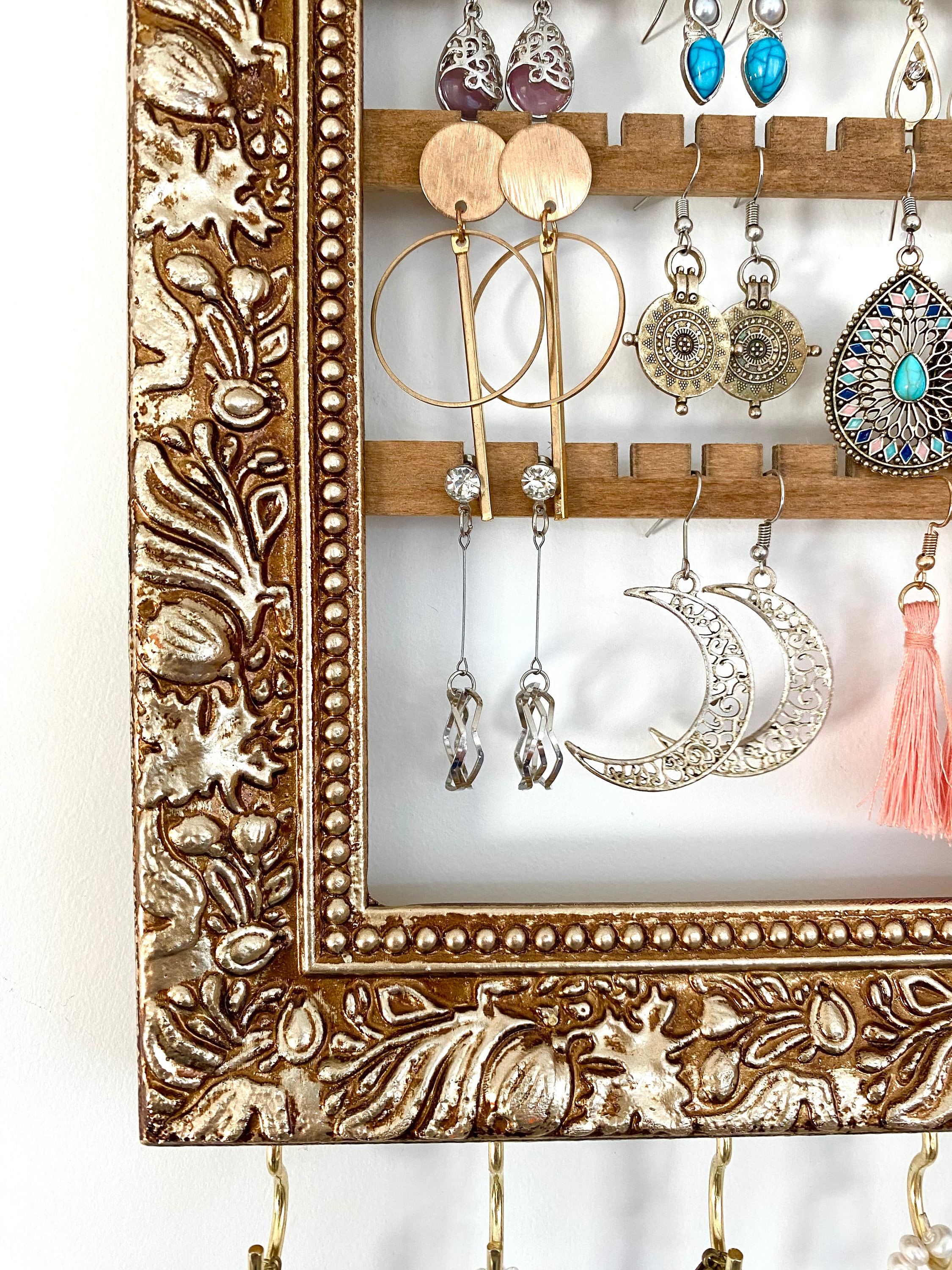 Vintage Frame Jewelry Organizer, All in One Jewelry Organization ...
