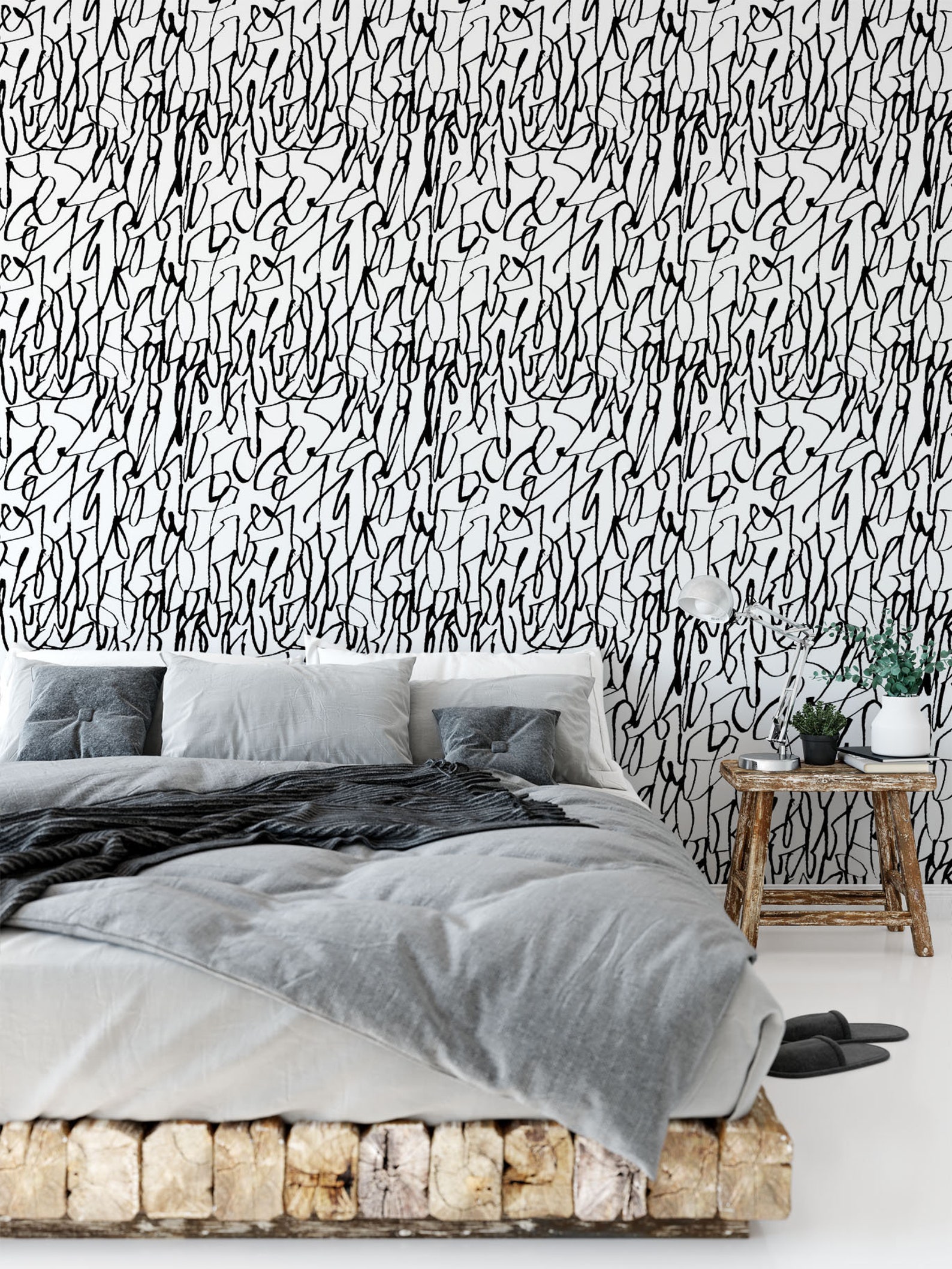 Minimalist Removable Wallpaper. Abstract Wallpaper. Modern Wallpaper ...