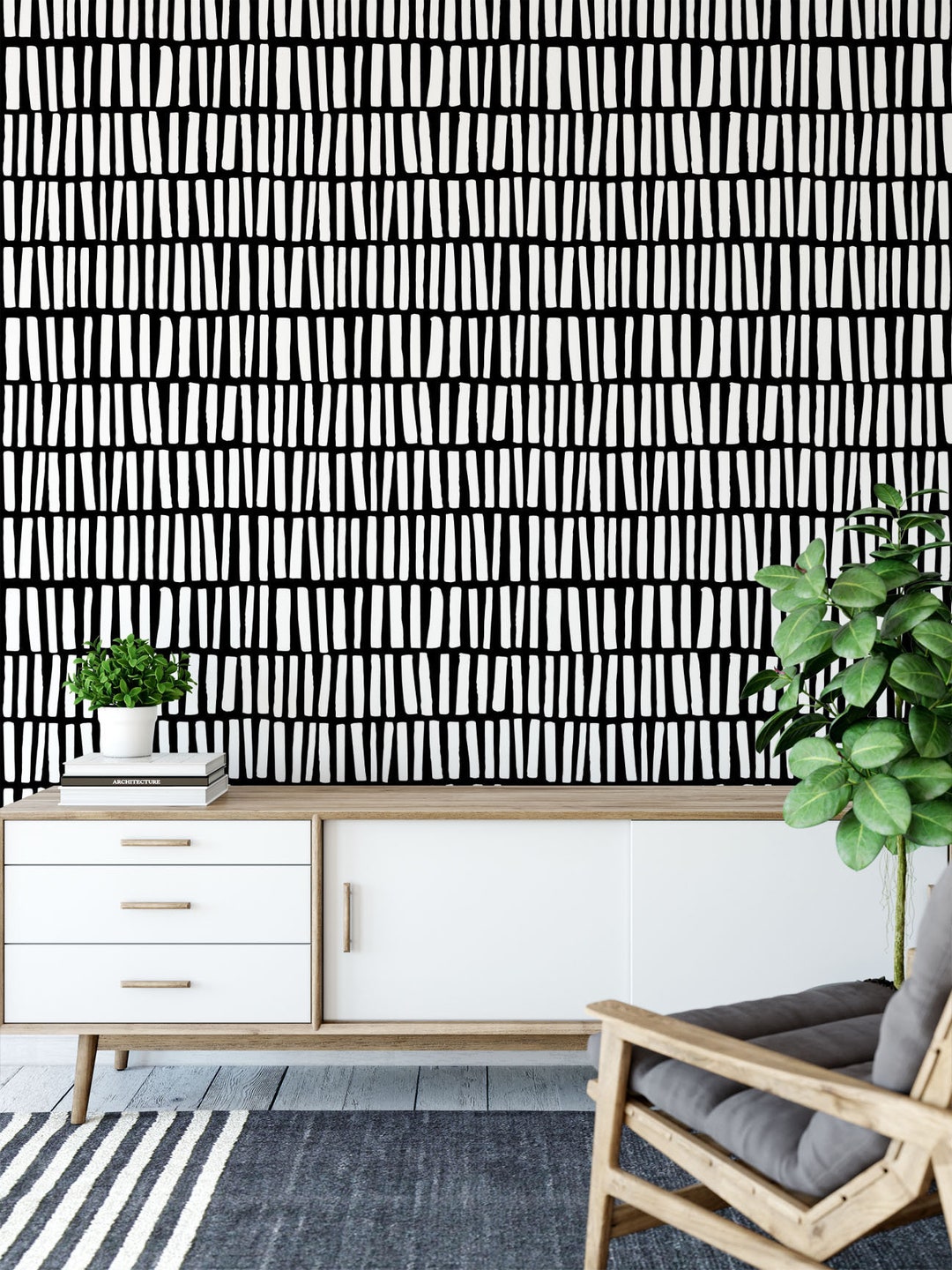 Minimalist Removable Wallpaper. Abstract Wallpaper. Modern Wallpaper ...