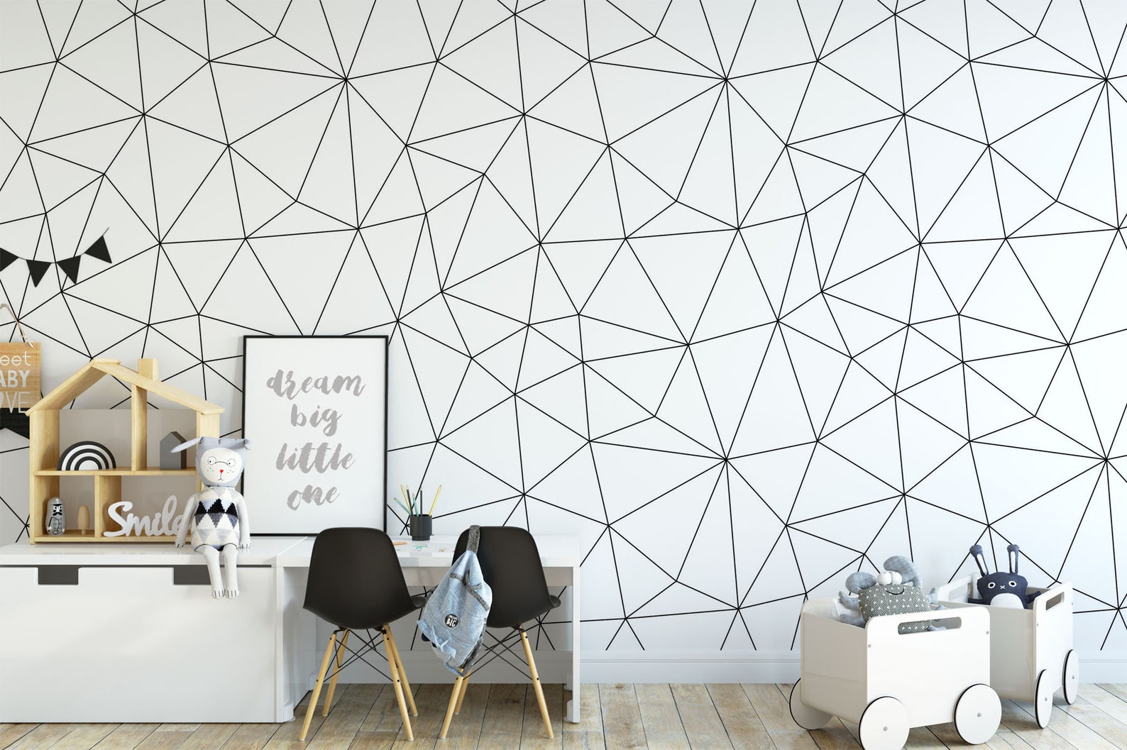 Geometric Removable Wallpaper. Bathroom Wallpaper. Modern | Etsy