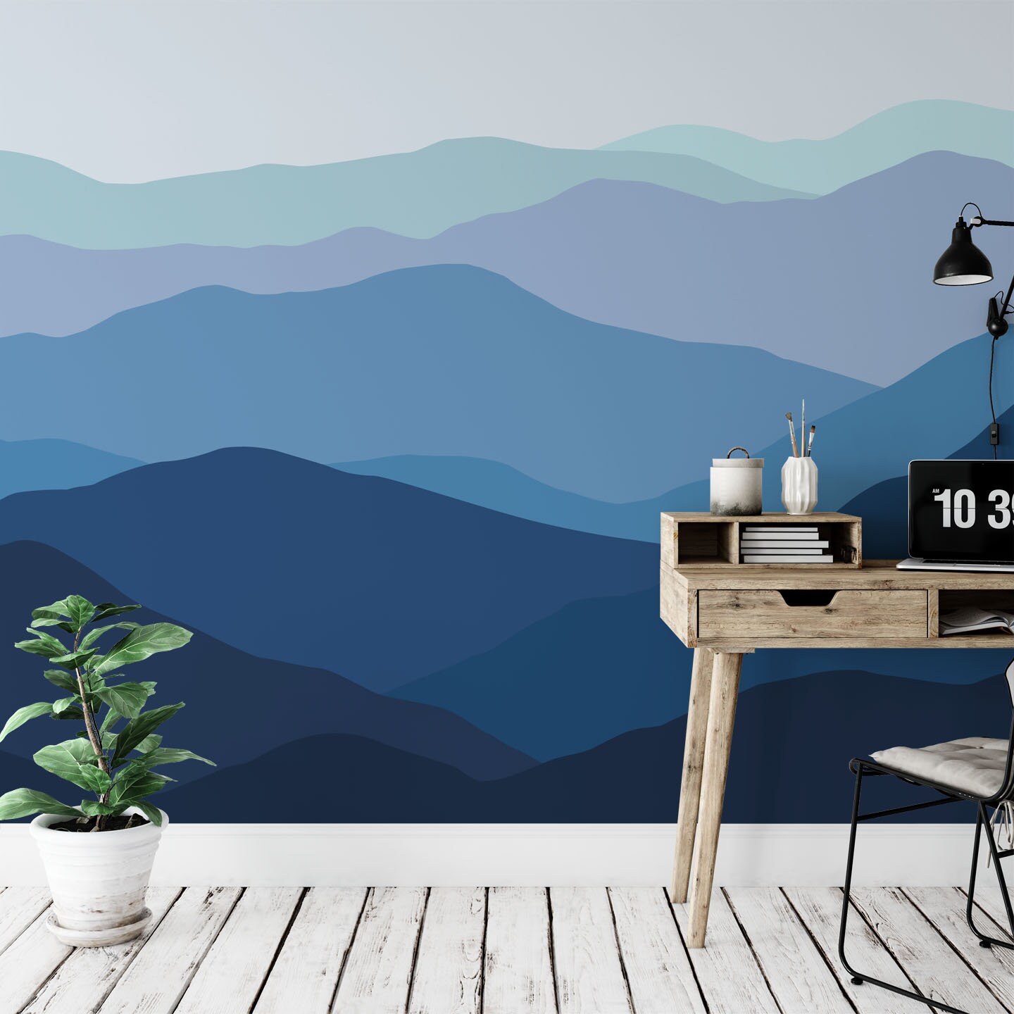 Mountain Wall Mural. Self-adhesive Removable Wallpaper. Custom | Etsy