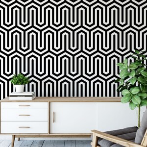 Geometric Wallpaper. Removable Wallpaper. Modern Wallpaper. Bathroom ...
