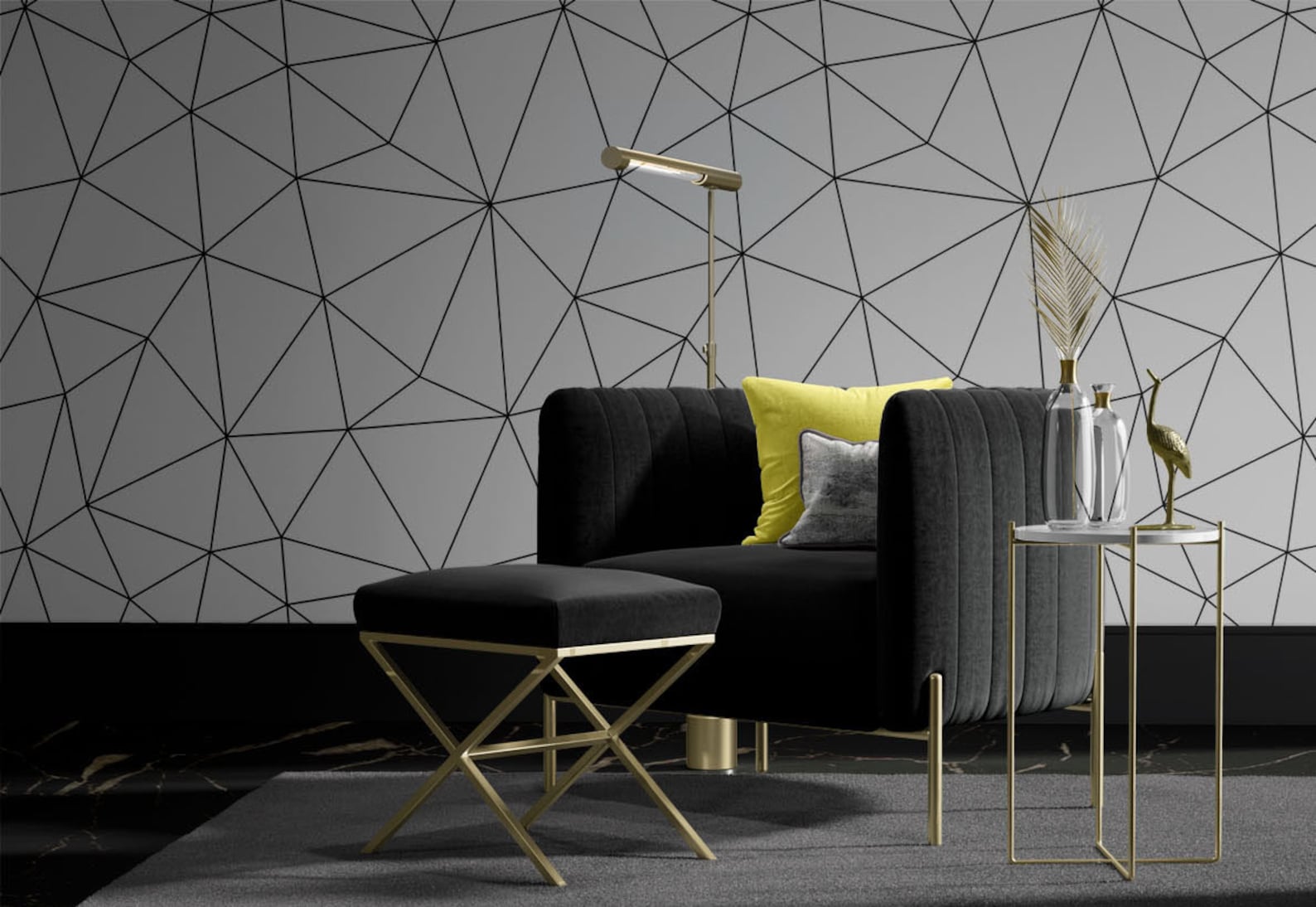 Geometric Removable Wallpaper. Bathroom Wallpaper. Modern | Etsy