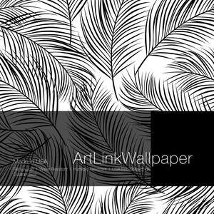 Tropical Removable Wallpaper. Palm Leaves Wallpaper. Modern Wallpaper ...