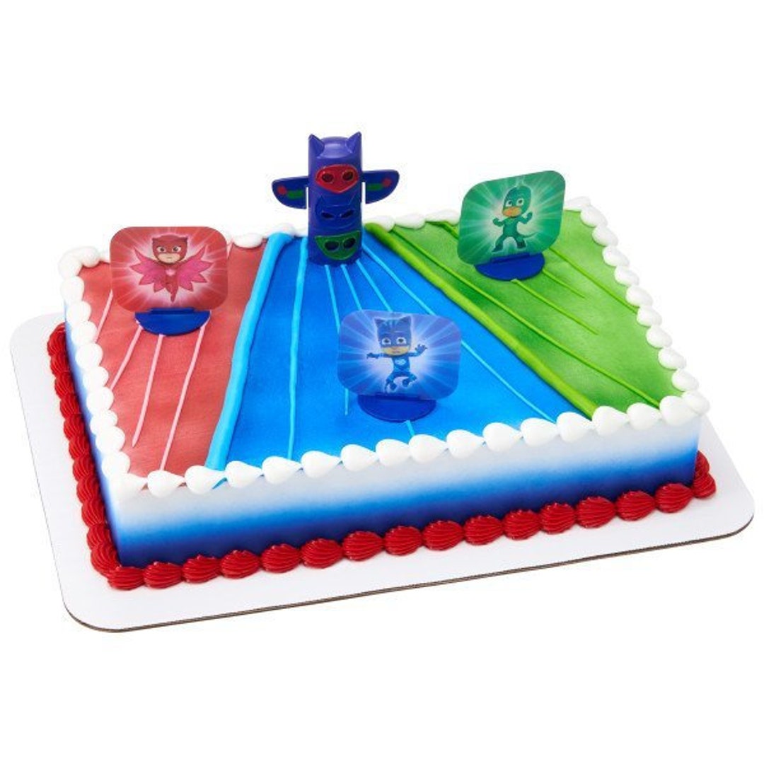 1 PJ Masks Decoset Birthday Party Cake Topper Decoration Catboy Owlette ...