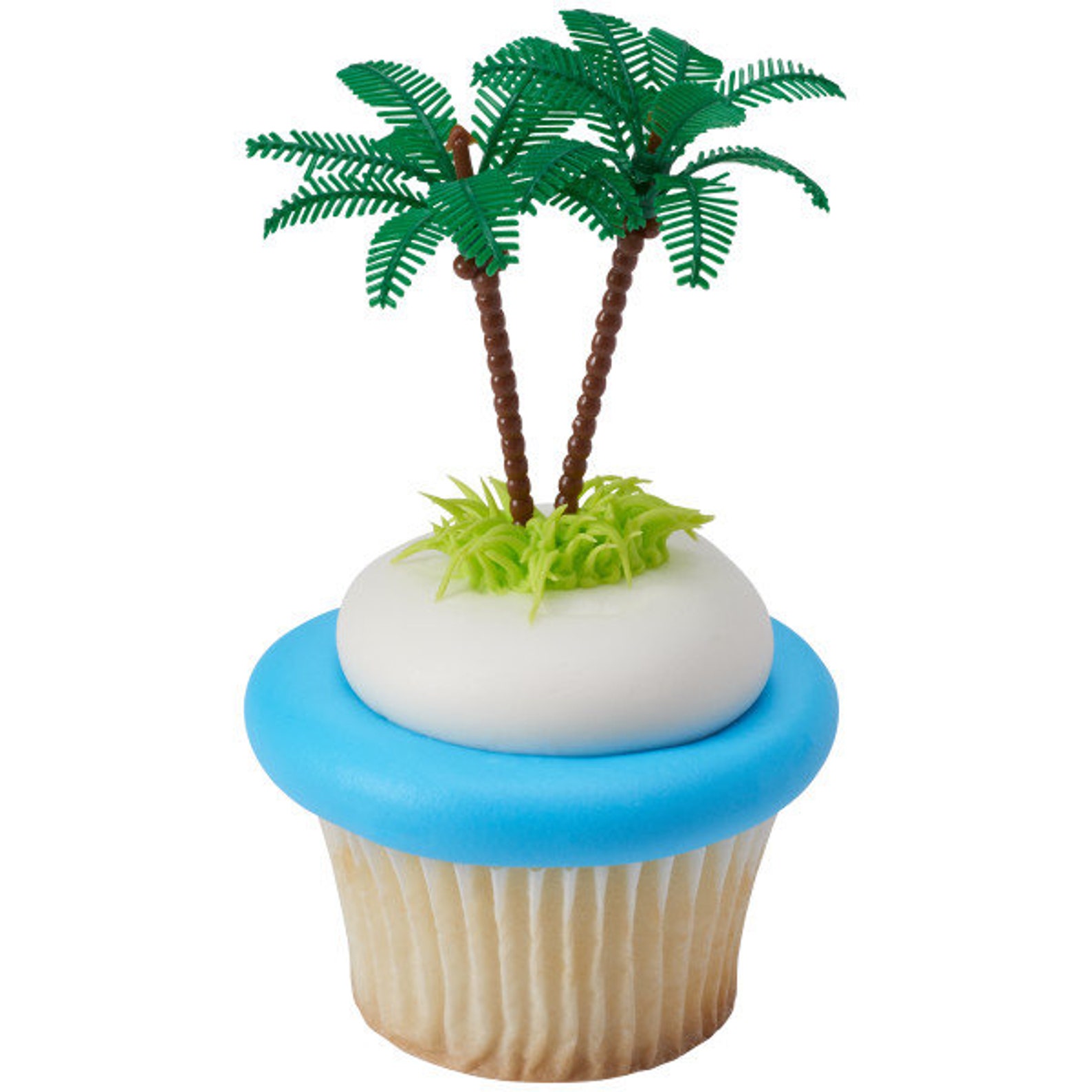 12 Palm Tree Cup Cake Picks Birthday Party Cake Topper Beach - Etsy