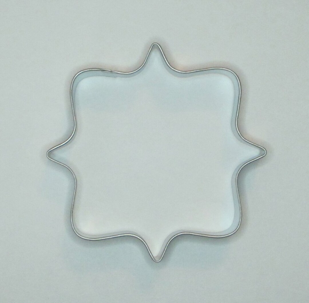 4.25" Elegant Square Plaque Cookie Cutter Tea Party Wedding Badge ...