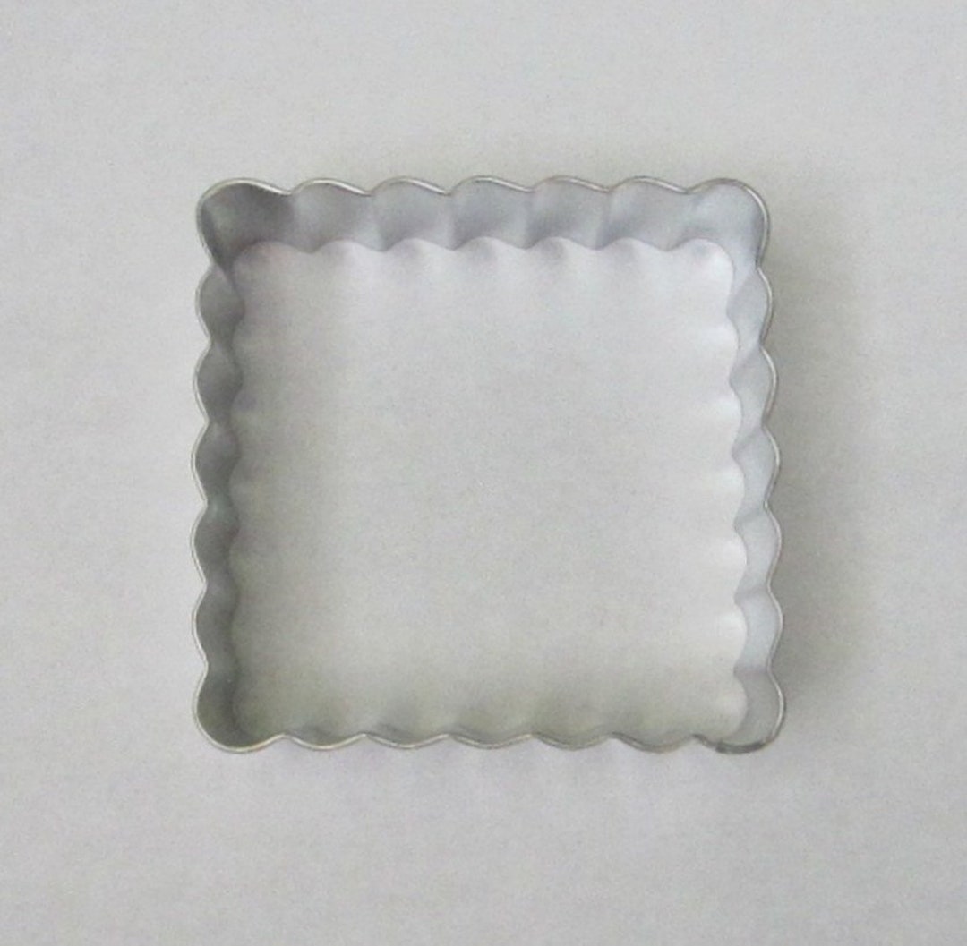 2.75" Square Shape Fluted Scalloped Cookie Cutter Tea Party Sandwhich ...