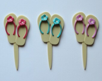 3 Palm Tree Cake Picks Birthday Party Cake Topper Beach Ocean Tropical ...