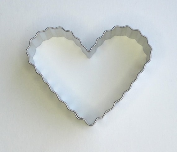 2.5 Scalloped Fluted Heart Shape Cookie Cutter Wedding | Etsy