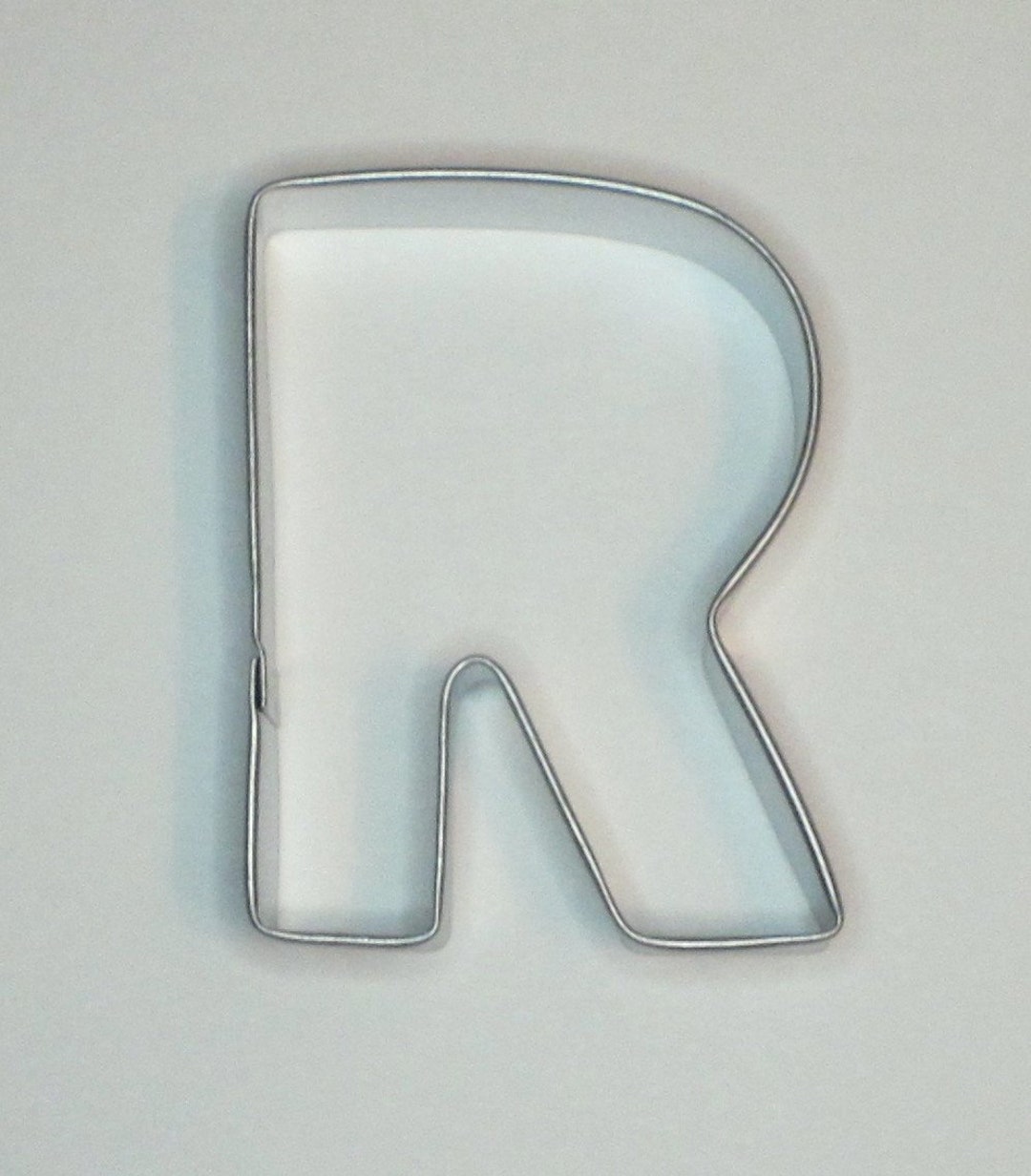 2 7/8" Letter R Cookie Cutter Tin Steel Alphabet Shape Initial Spell ...