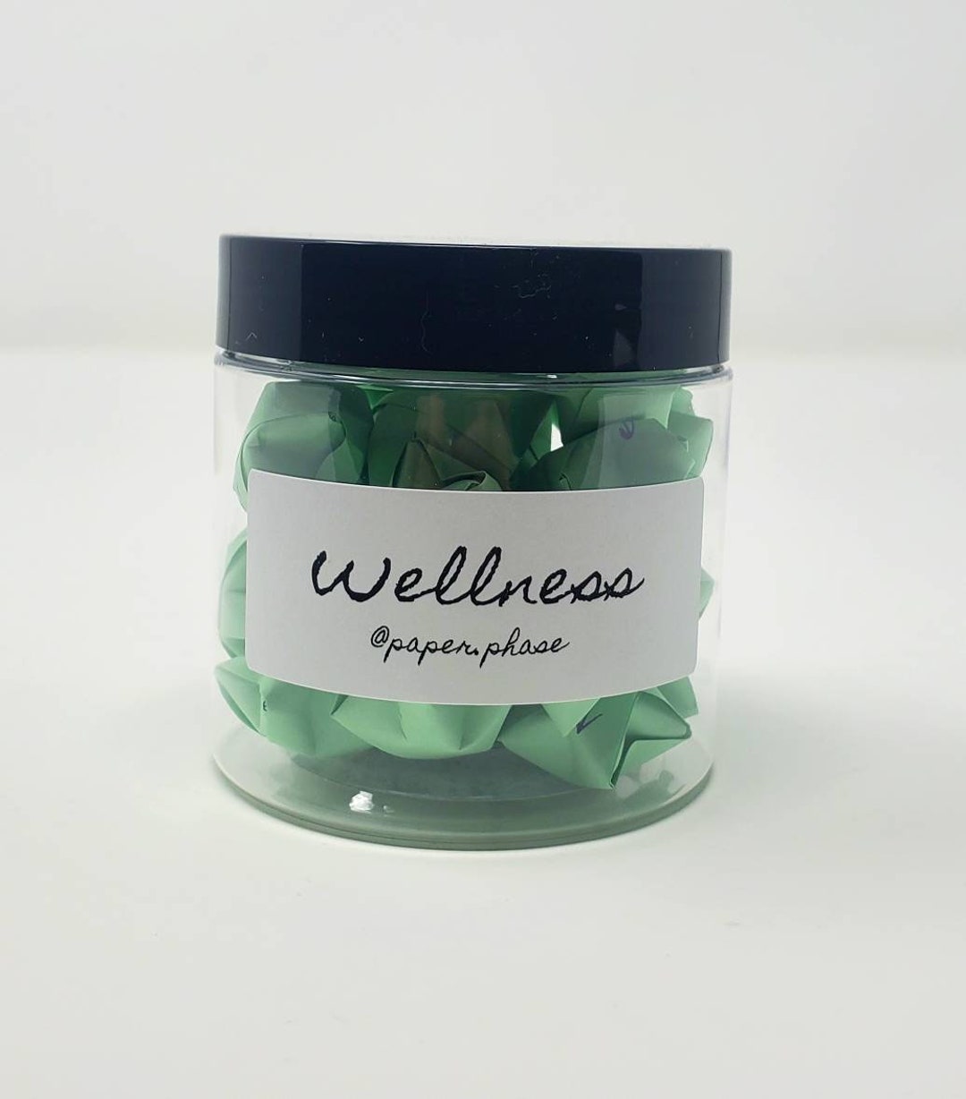 Wellness Jar - A Jar of Paper Stars Filled With Motivational Quotes of ...