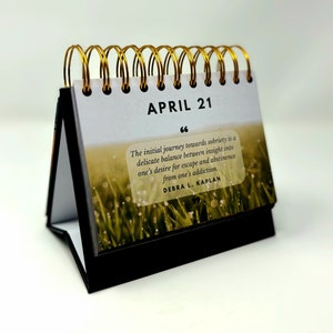 Sober Daily Flip Calendar With Motivational Quotes on Sobriety - Etsy