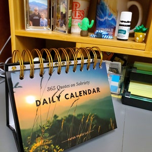 Sober Daily Flip Calendar With Motivational Quotes on Sobriety - Etsy