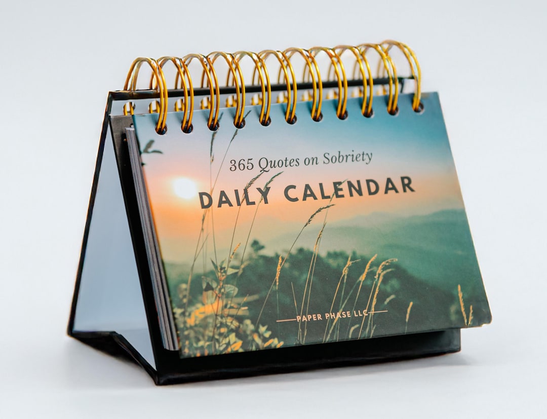 Sober Daily Flip Calendar With Motivational Quotes on Sobriety - Etsy