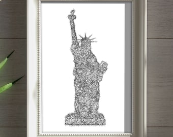Statue of Liberty Covering Her Face in Disgust, Surrealism, JPG ...