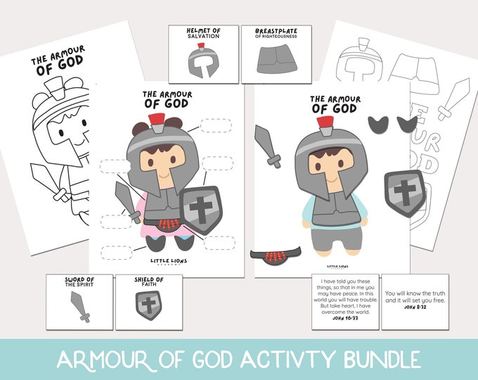 Armor of God Printable Activities, Bible Lesson, Sword of the Spirit ...