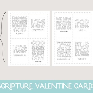Valentines Day Coloring Card for Kids, Scripture Valentine Cards, Bible ...
