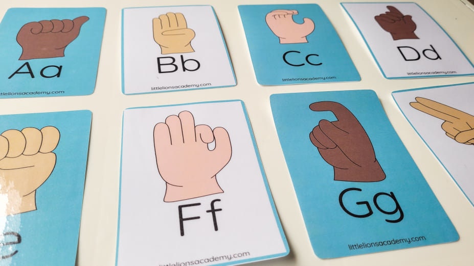 Alphabet ASL Flashcards, ASL, Sign Language, Homeschool, Deaf Education ...