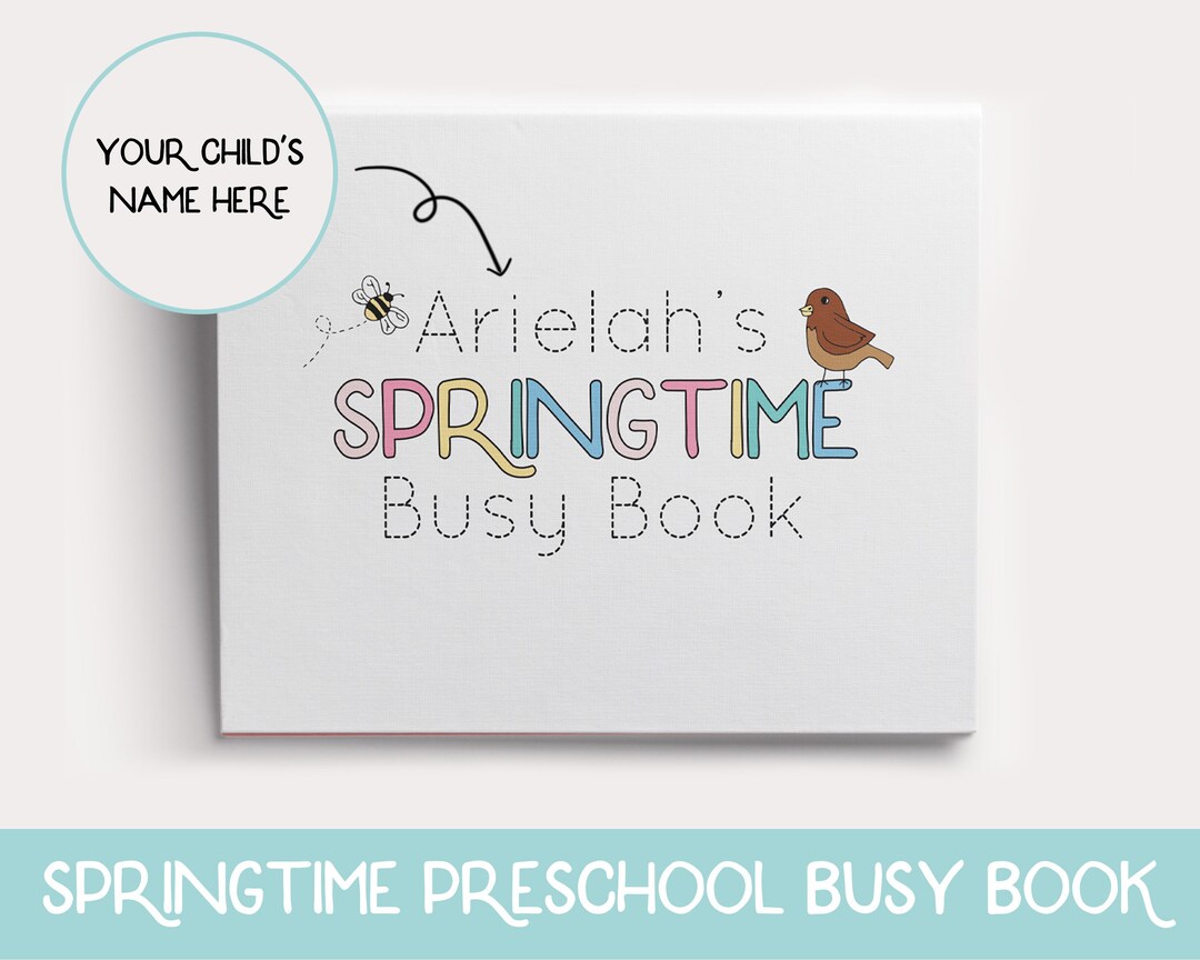 Spring Busy Book, Springtime Busy Book, Preschool Learning Binder ...