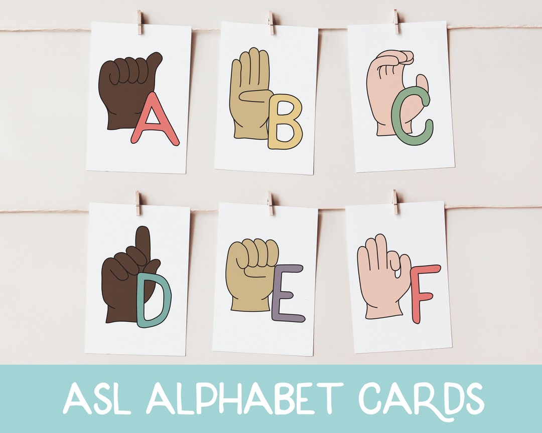 ASL Alphabet Flashcards, Sign Language Alphabet, Deaf Education ...