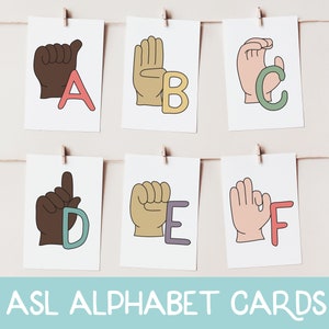 ASL Alphabet Flashcards, Sign Language Alphabet, Deaf Education ...