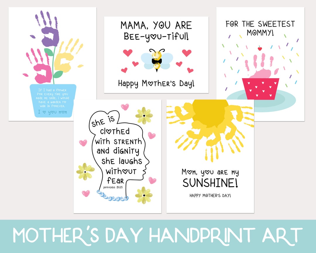 Mothers Day Handprint Printable, Mothers Day Crafts for Kids, Christian ...