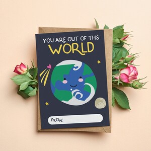 Solar System Valentine Cards, Printable Valentine Cards, Space ...