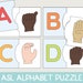 ASL Alphabet Puzzle, Sign Language Alphabet, ASL Print, Signing ...