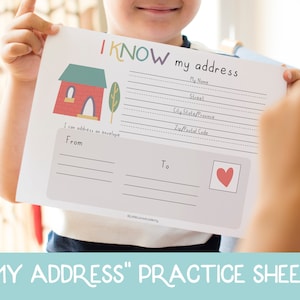 Editable Address Kids Activity, Address Practice, Homeschool Printable ...