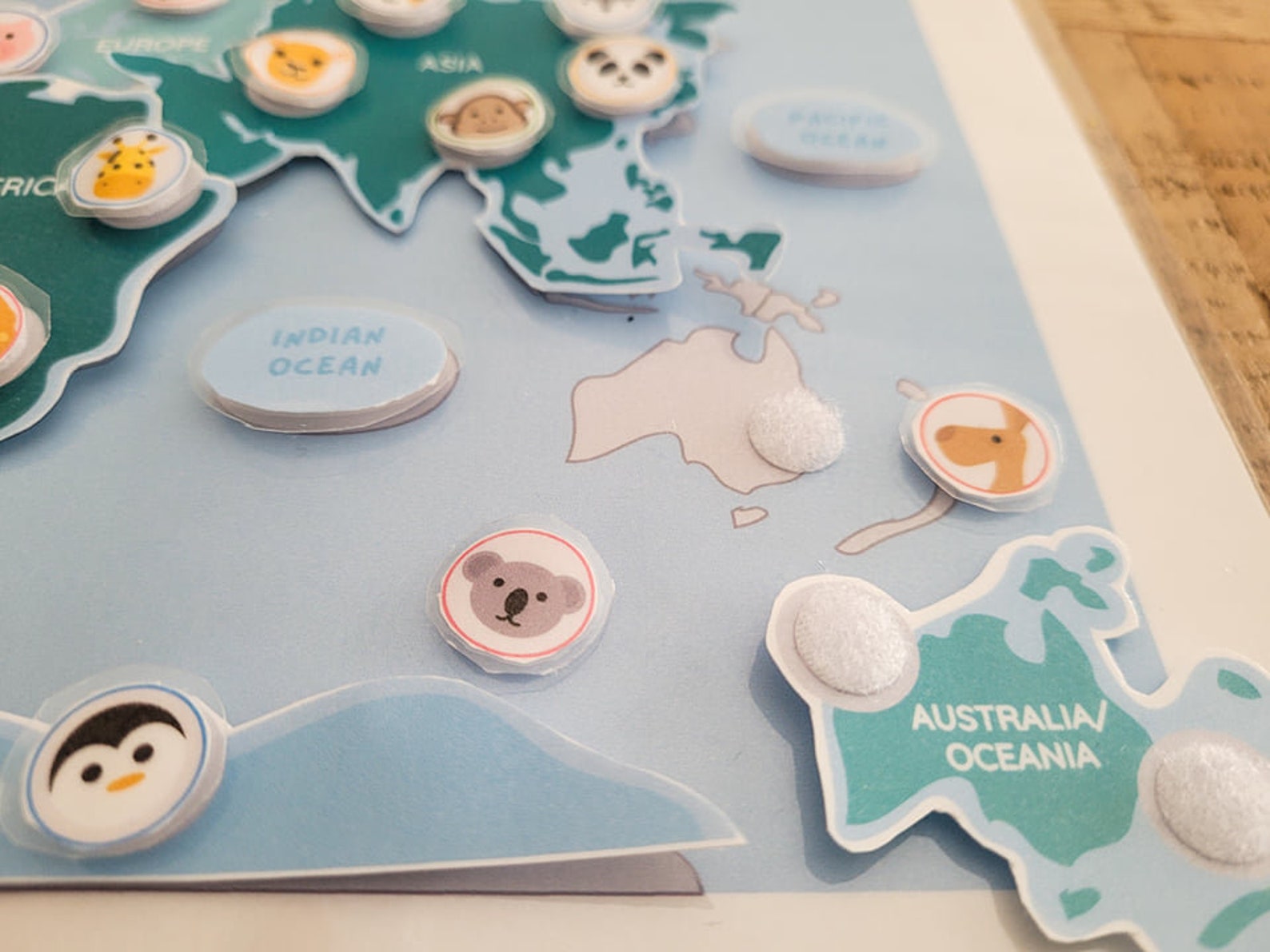 Continents Matching Game World Map Puzzle for Kids - Etsy Canada