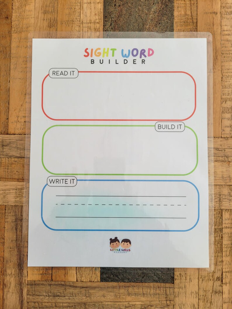 Sight Word Builder, Printable, Reading, Literacy, Spelling, Handwriting ...