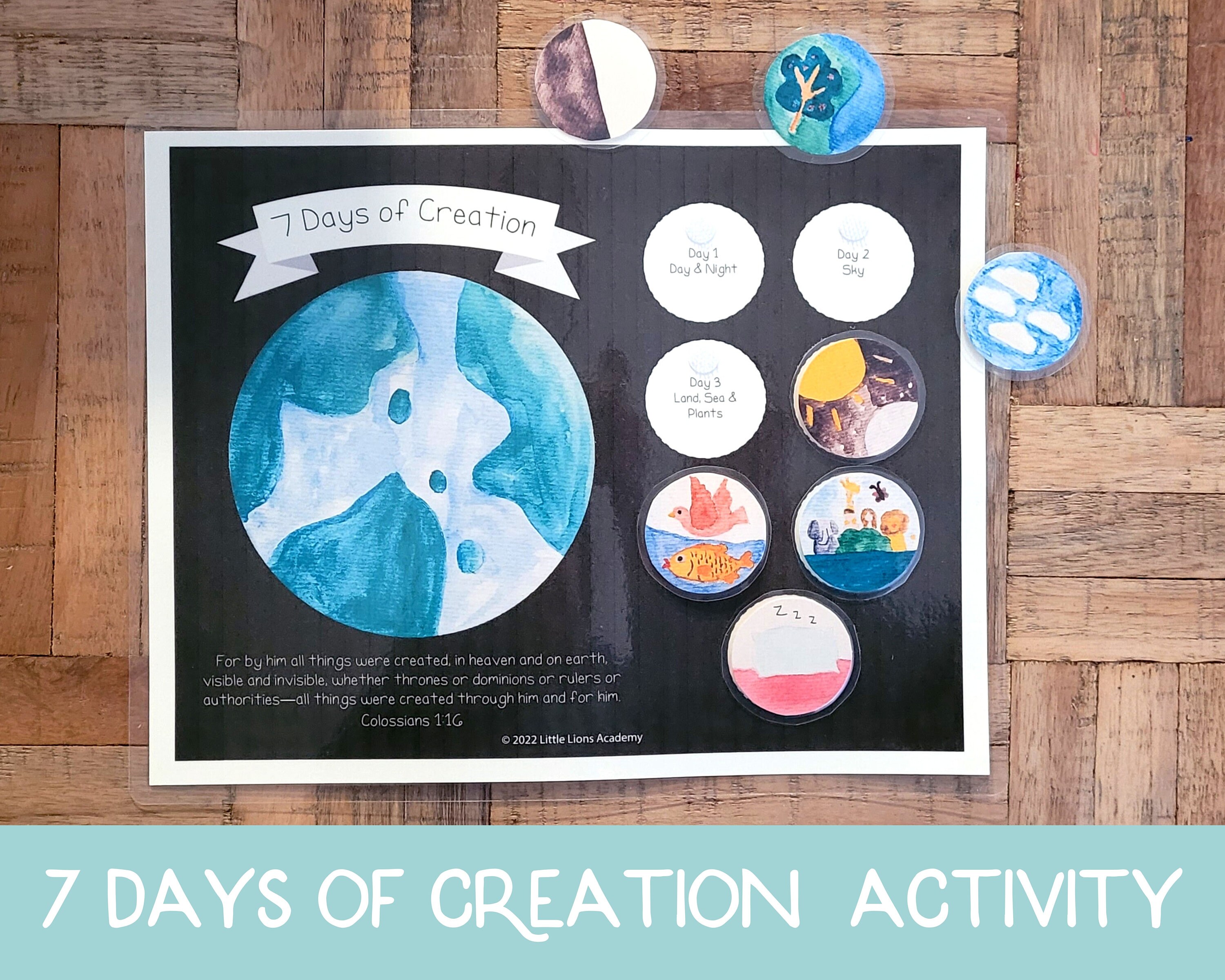 7 Days of Creation Printable Christian Kids Printable Bible | Etsy