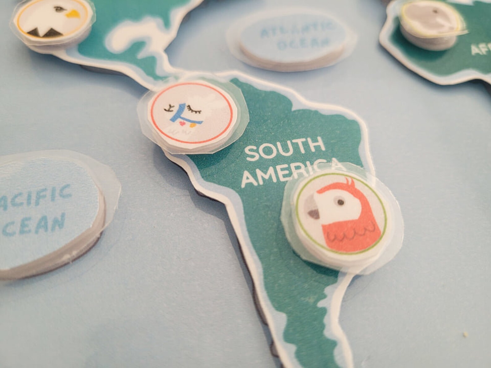 Continents Matching Game, World Map Puzzle for Kids, Continents Animals ...