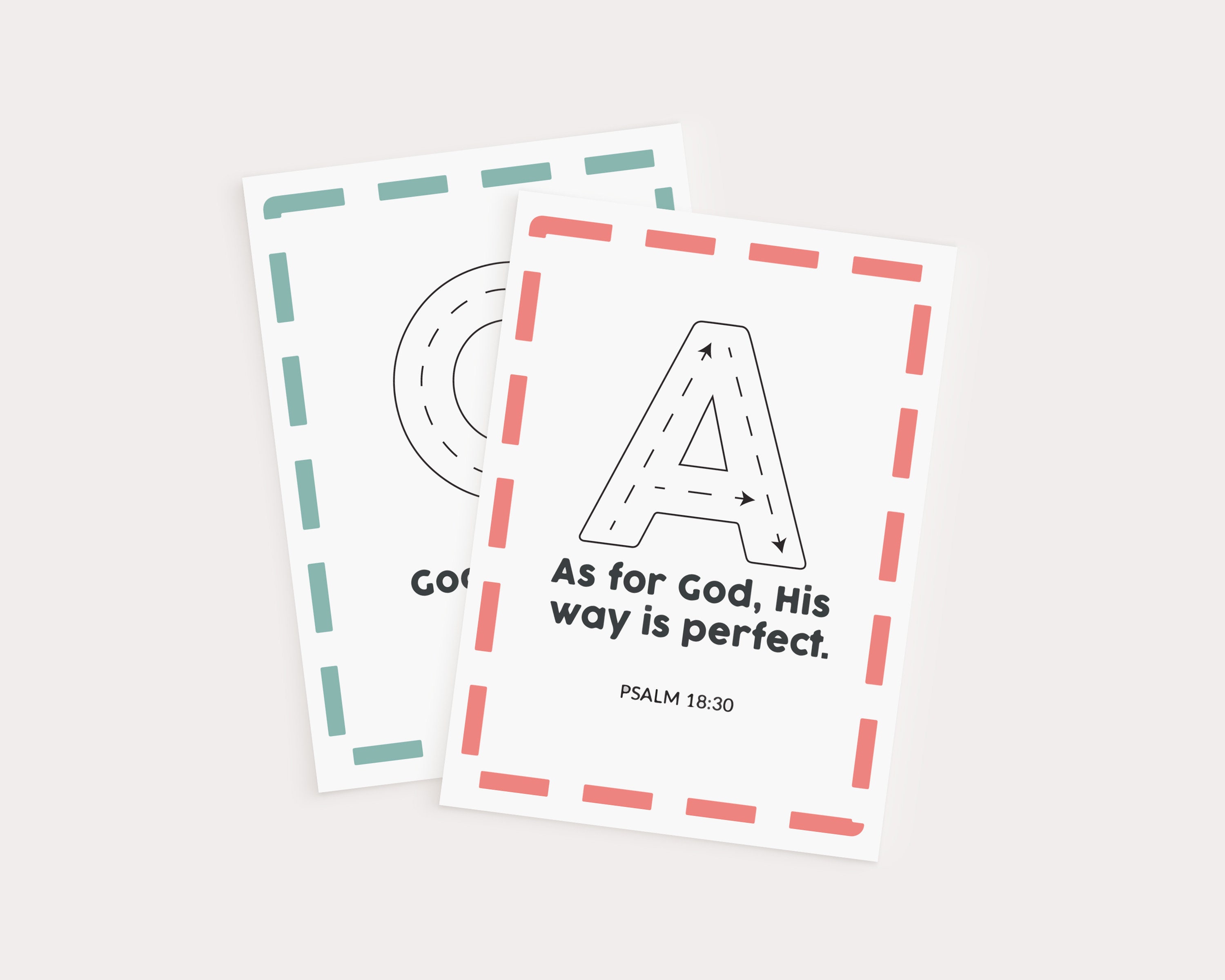 Bible ABC Cards Alphabet Tracing Cards Bible Memory Cards - Etsy Canada