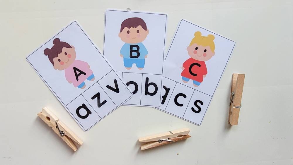 Alphabet Clip Cards, Printable, Letters Recognition, Literacy, Learning ...