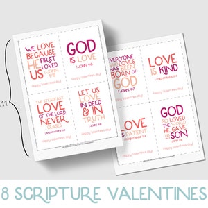 Scripture Valentine Cards, Printable Valentine Cards, Christian ...