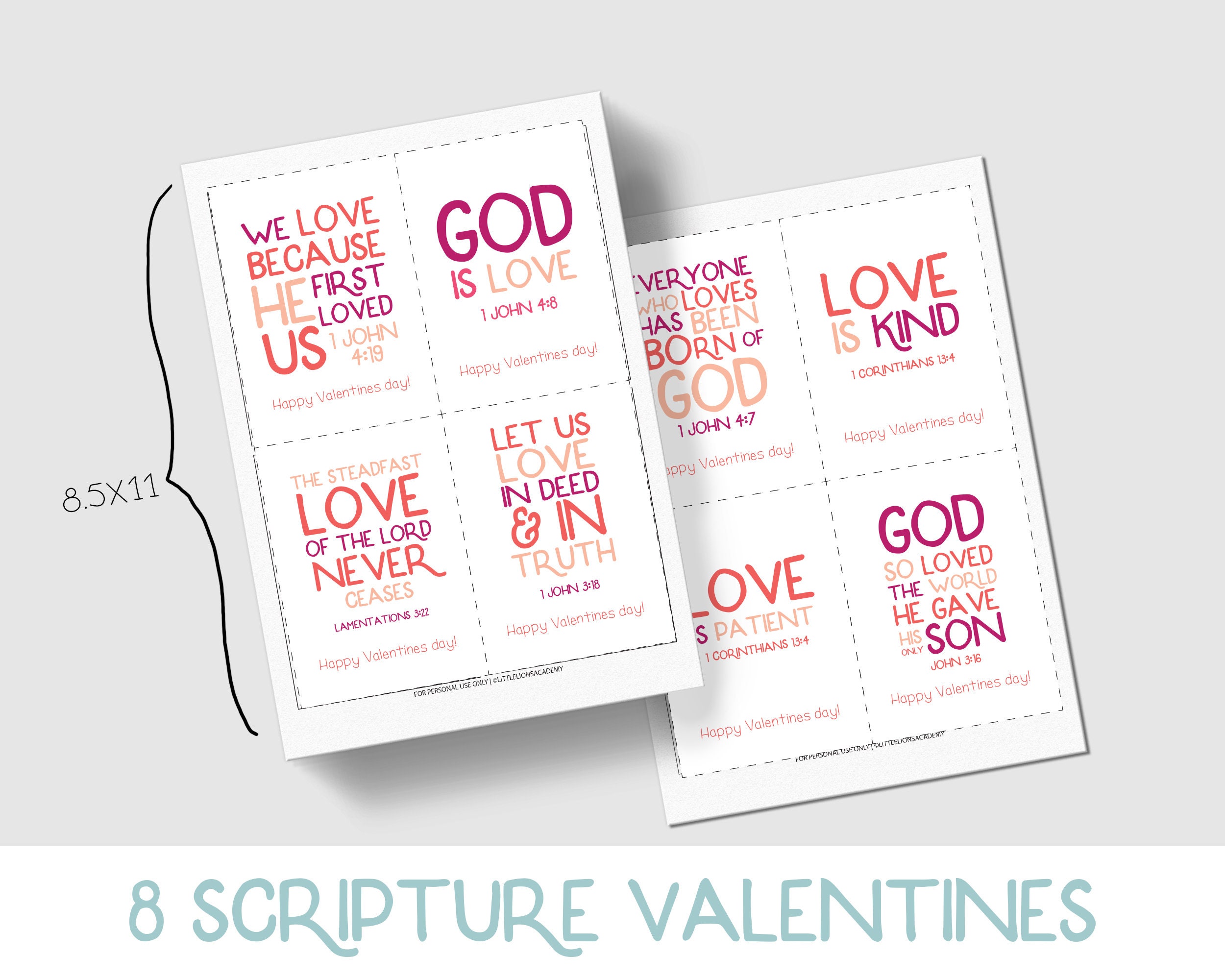 Scripture Valentine Cards, Printable Valentine Cards, Christian ...