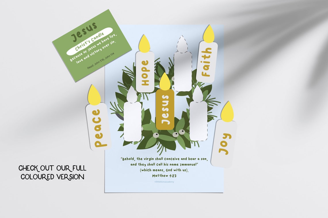 Advent Wreath, Advent Coloring Page, Christmas Wreath, Advent Candles ...