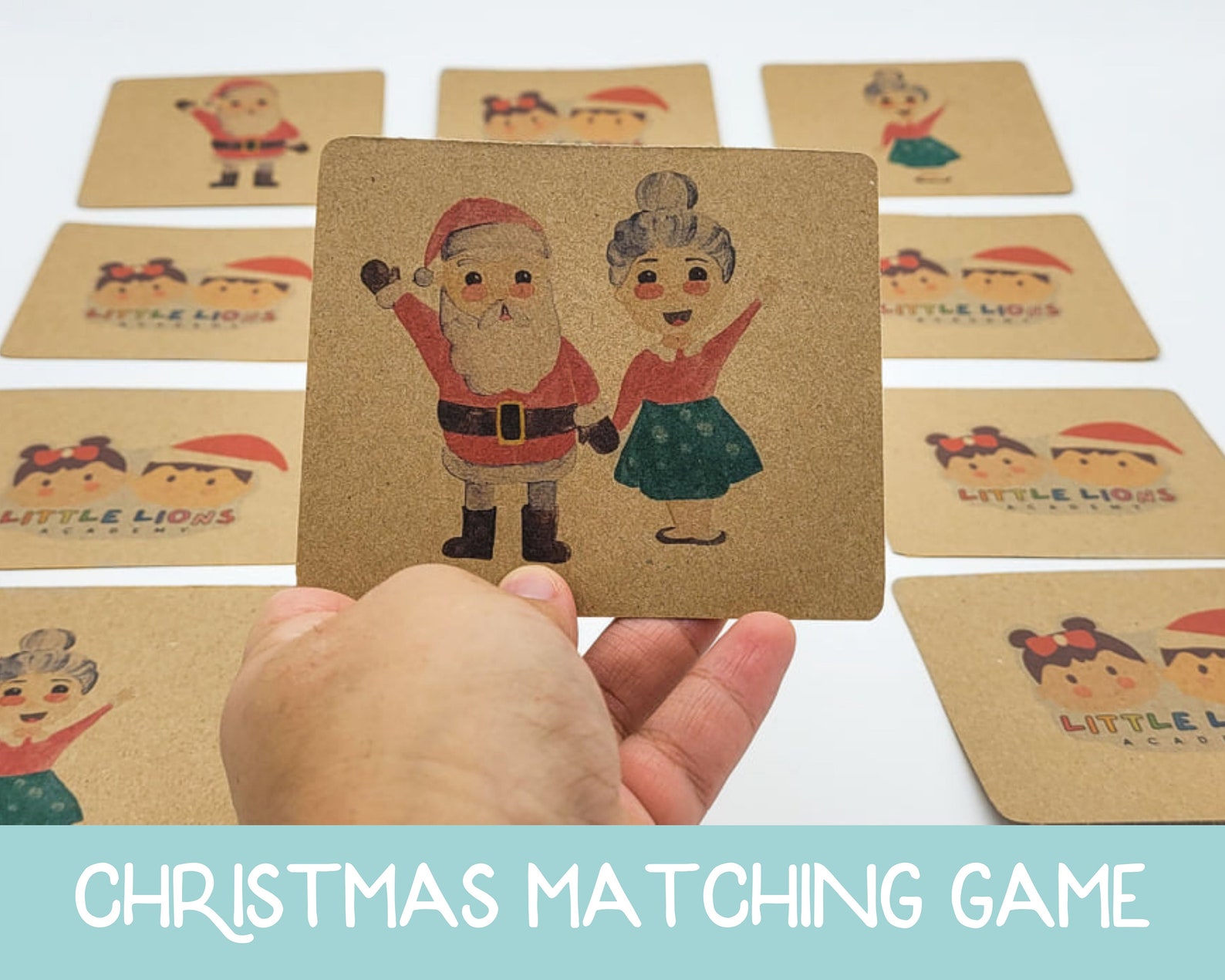 Christmas Memory Game, Printable Memory Game, Printable Christmas Cards ...