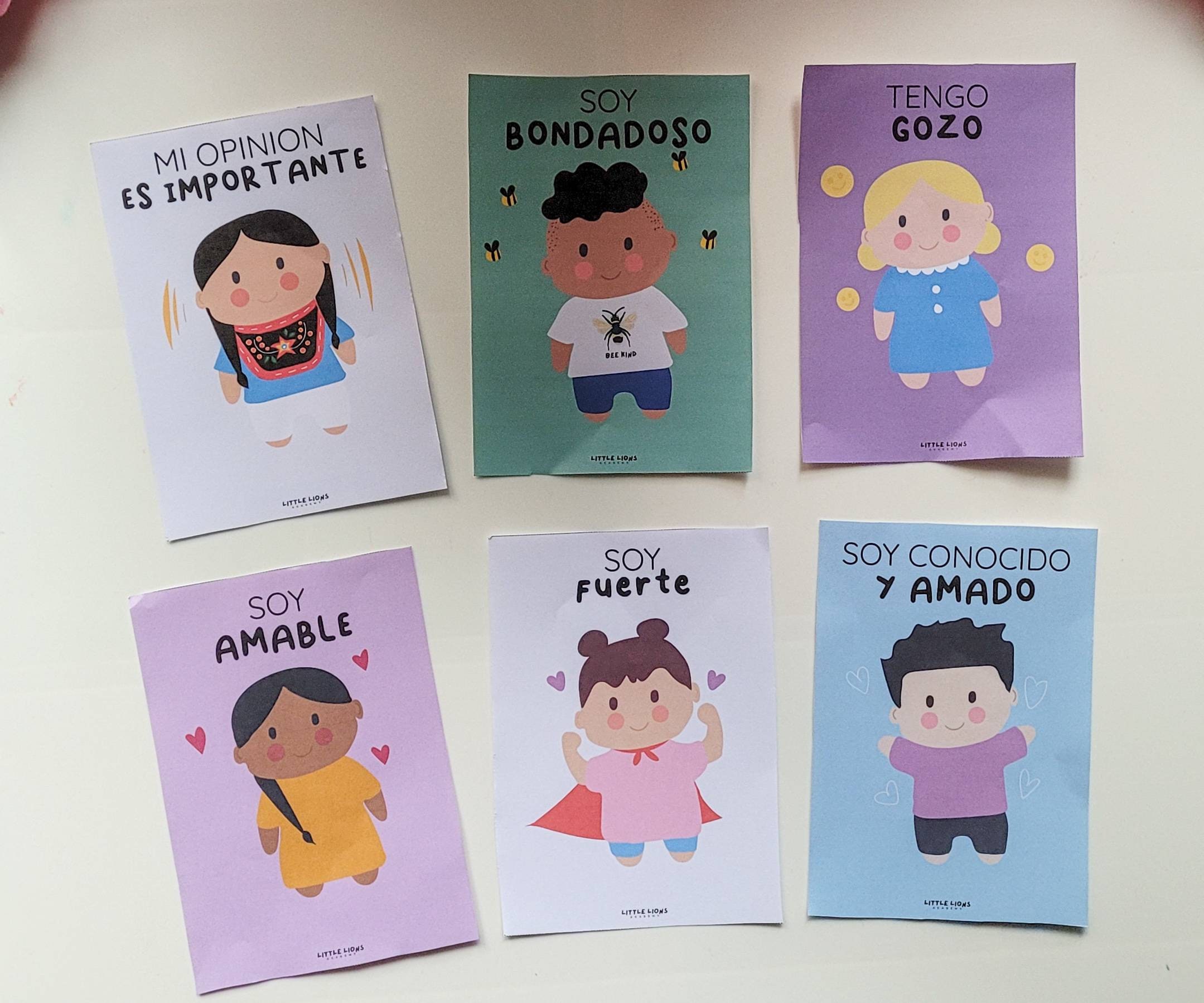 English and Spanish Affirmation Cards for Kids, Printable Affirmation ...