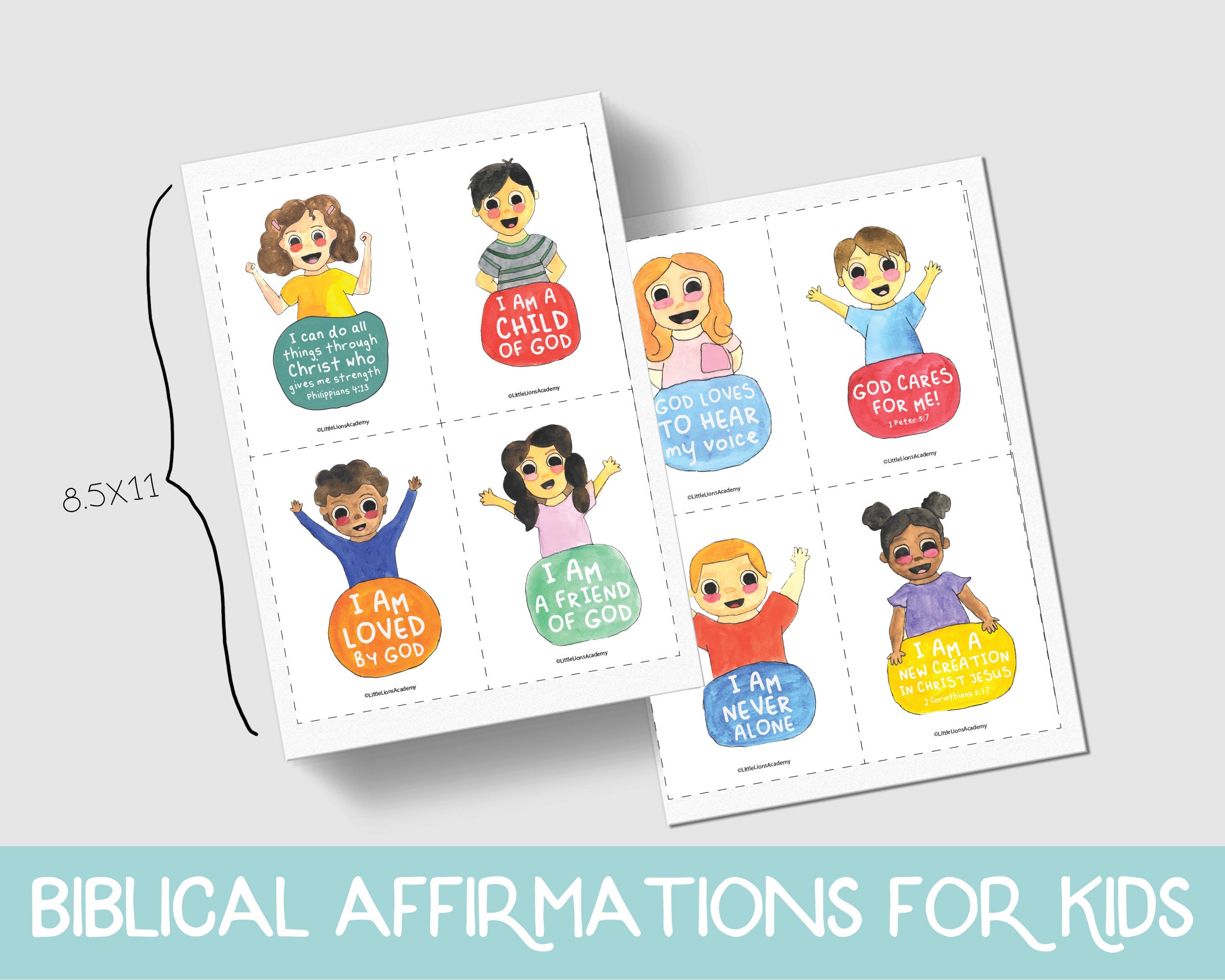 Christian Affirmations Cards, Printable Affirmation Cards, Affirmation ...