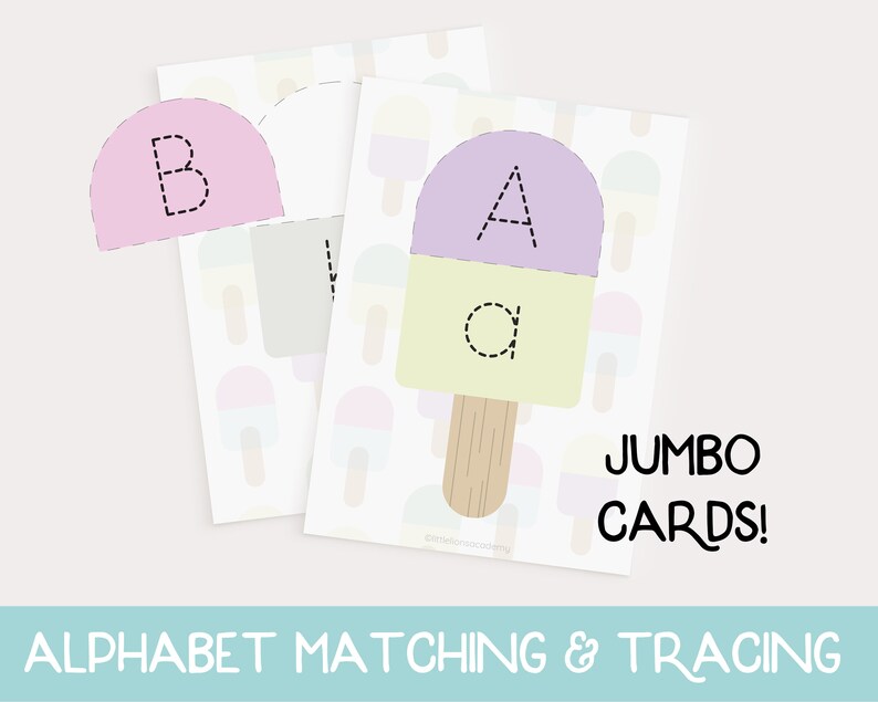 Alphabet Matching Cards, Letter Match Printable, Uppercase Lowercase ...