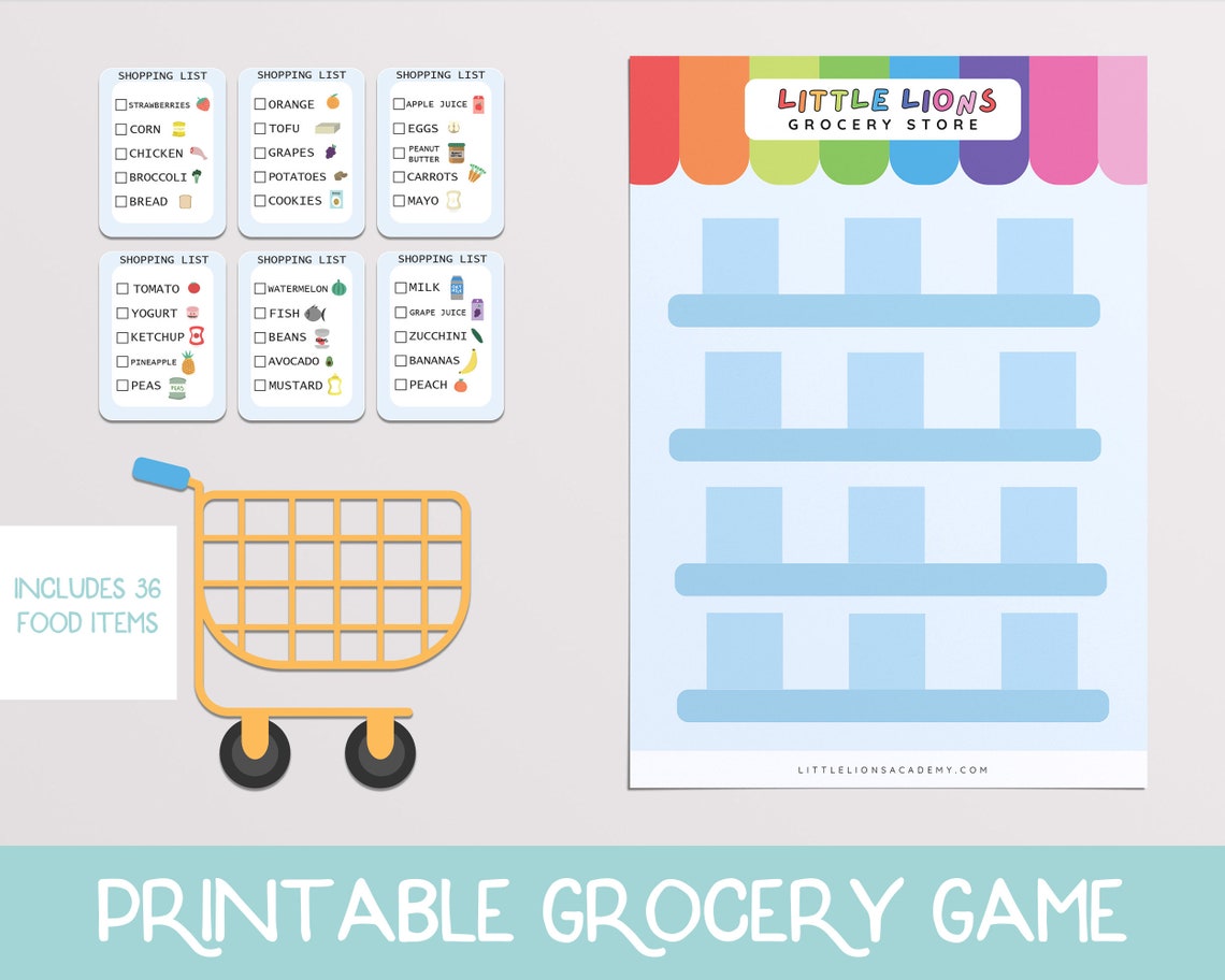 Grocery Store Activity Printable Pretend Play Printables - Etsy