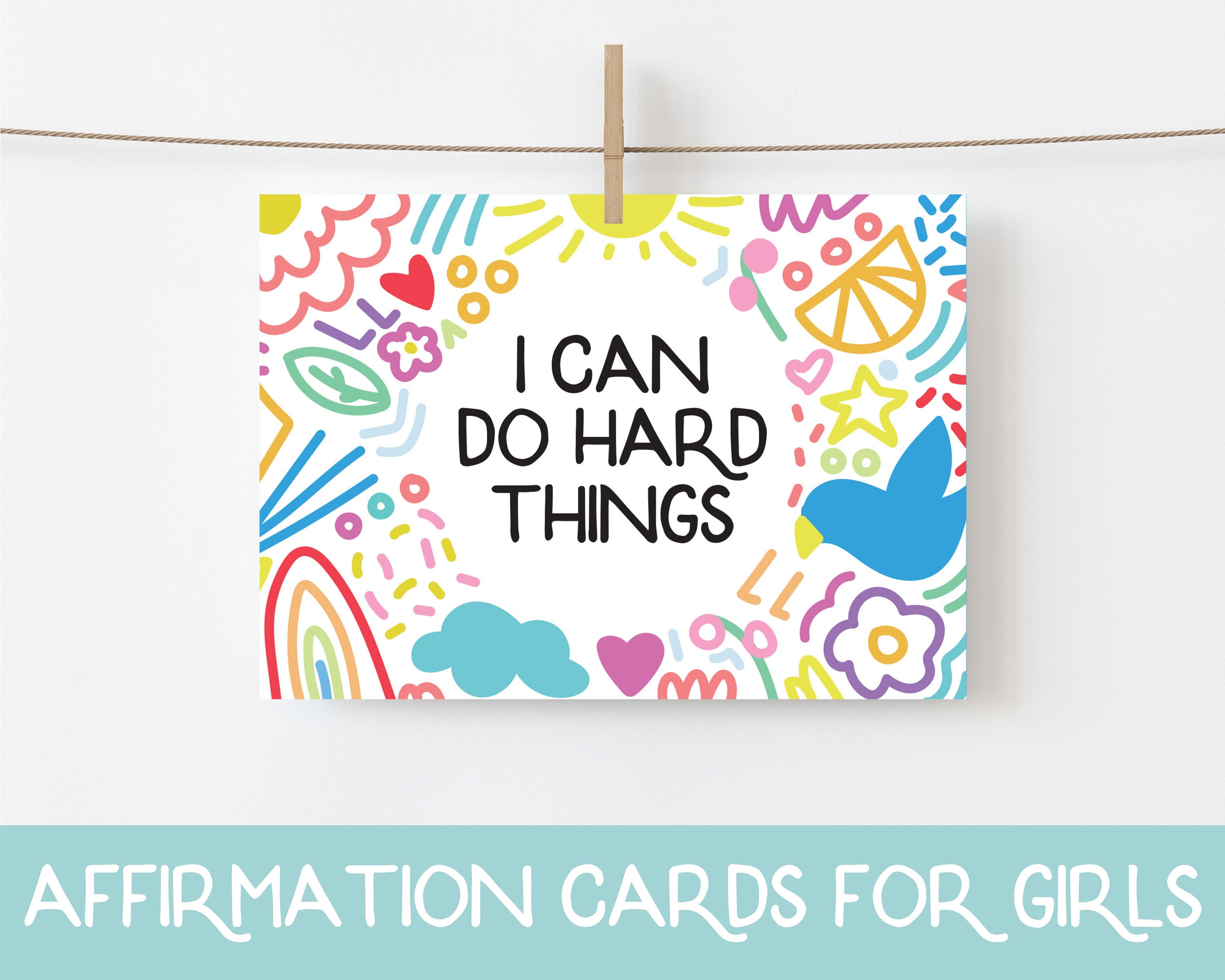 Tarjetas de afirmación para niñas, Tarjetas de afirmación imprimibles ...