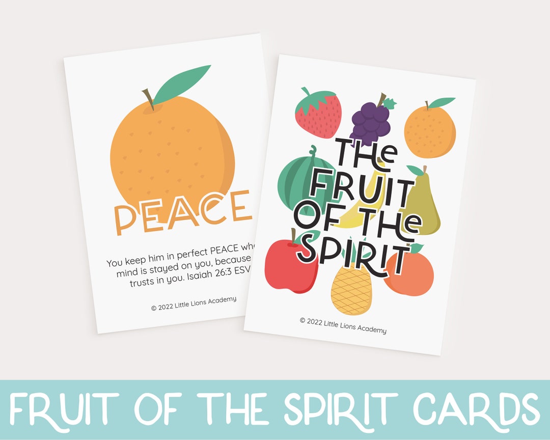 Fruit of the Spirit Flashcards, Fruit of the Spirit Printable, Fruit of ...